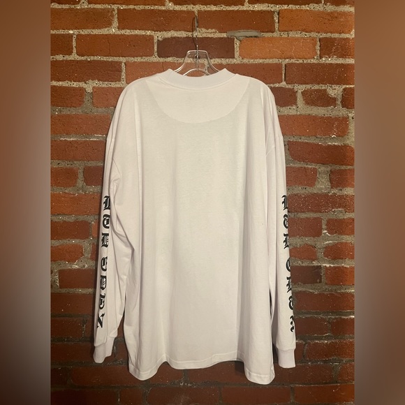 Shirts | New Oversized Distressed Collar Gothic Tattoo Print Long ...